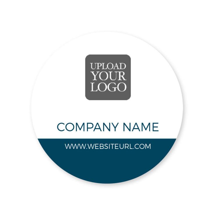 Full Circle Sticker 2x2 Circle - Black Bradford Business Checks