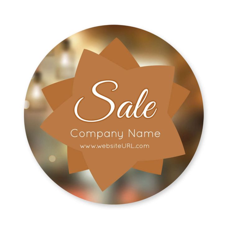 Starlight Sticker 3x3 Circle - Burnt Orange Bradford Business Checks