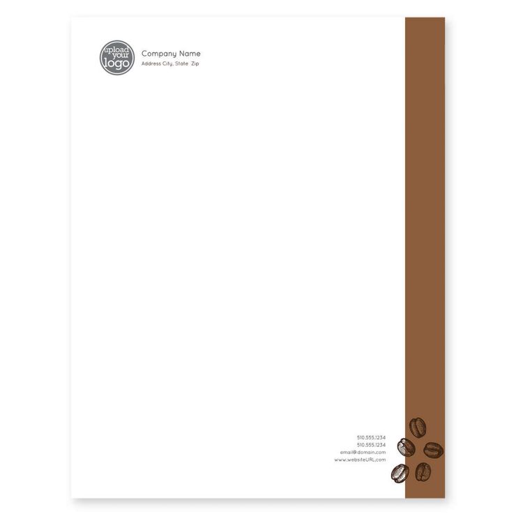 Coffee Beans Letterhead 8-1/2x11 - Brown Bradford Business Checks