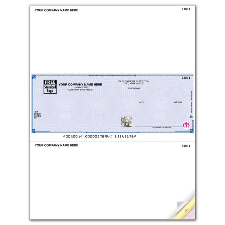 Laser Middle Check High Security 1 Part Bradford Business Checks