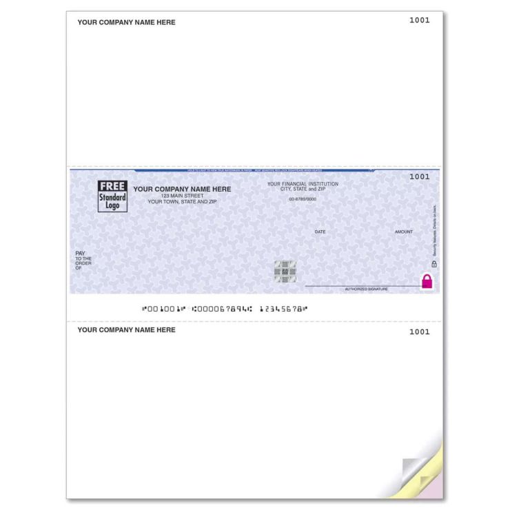 Laser Middle Check High Security 1 Part Bradford Business Checks