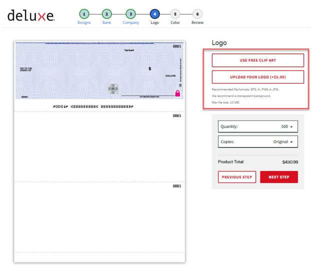Standard Business Check Features On Deluxe Checks