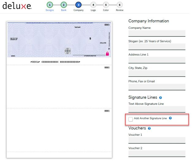 Standard Business Check Features On Deluxe Checks